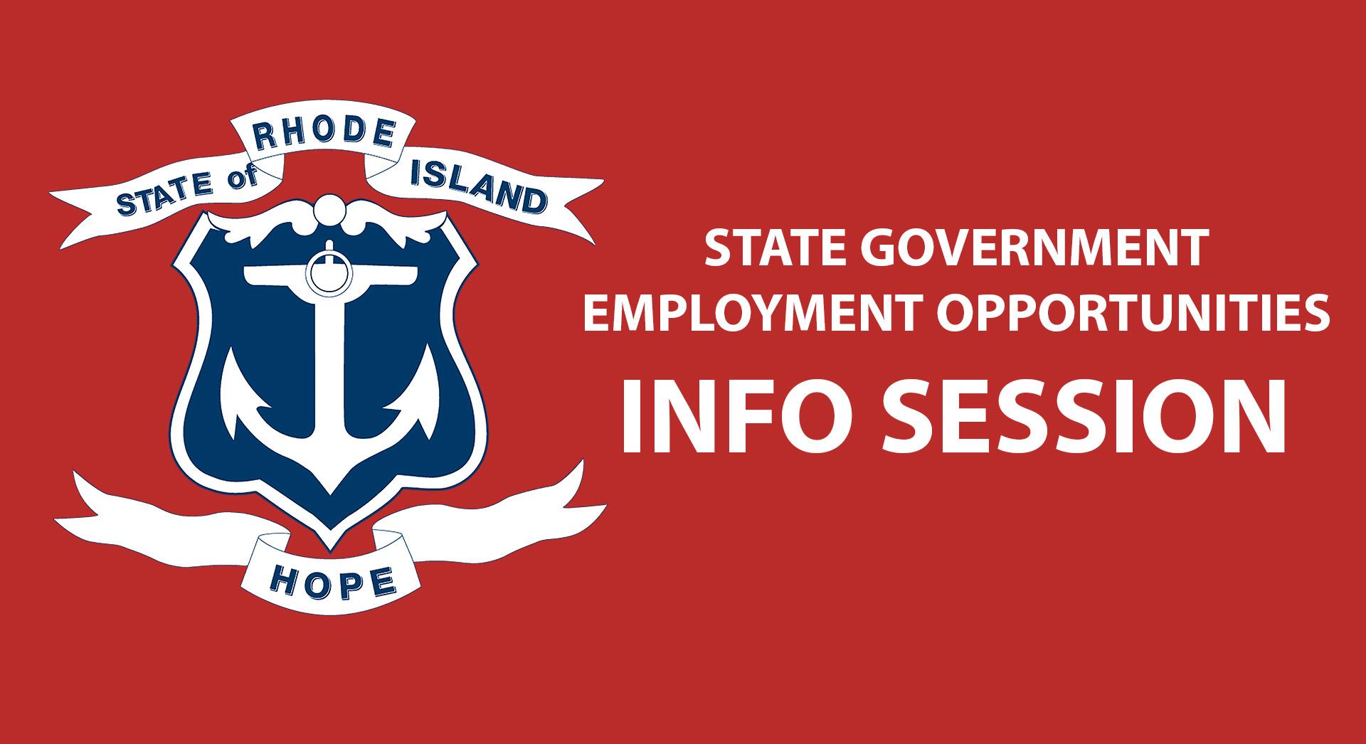 State Government Employment Opportunities Information Session | Rhode ...